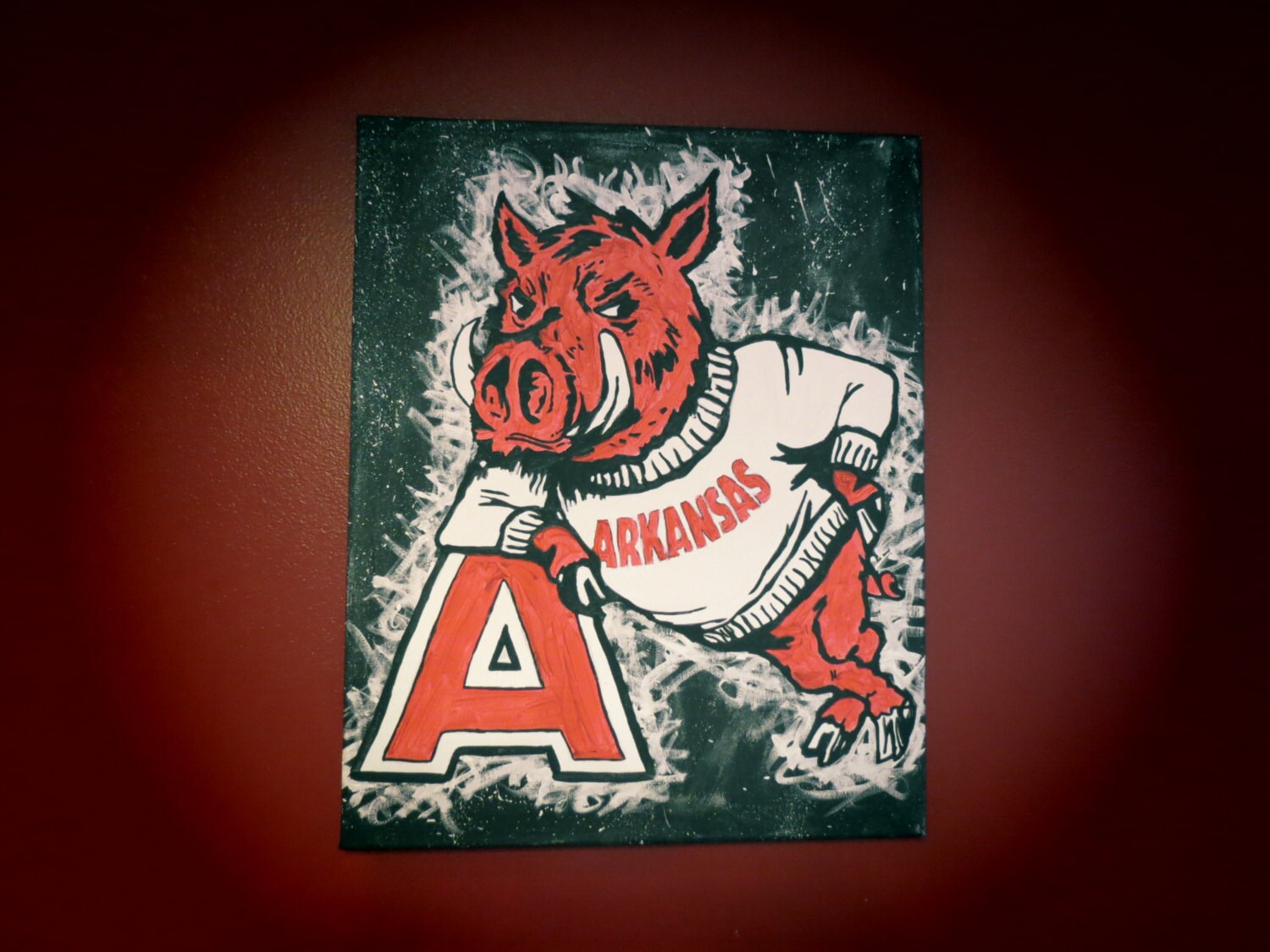 Vintage Razorback Painting - Etsy