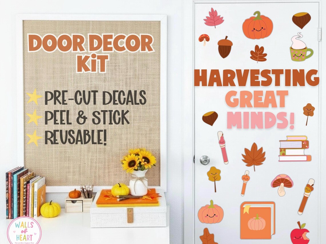Fall Classroom Decals - Removable, Repositionable and Reusable Woven ...