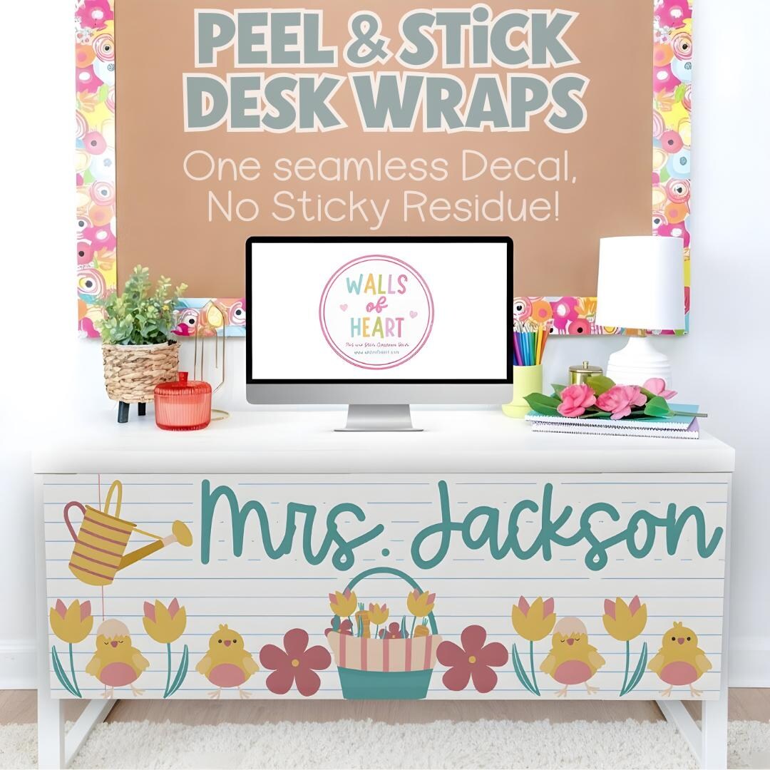 Peel & Stick Teacher Desk Wrap – Removable Classroom Decor, Easy ...