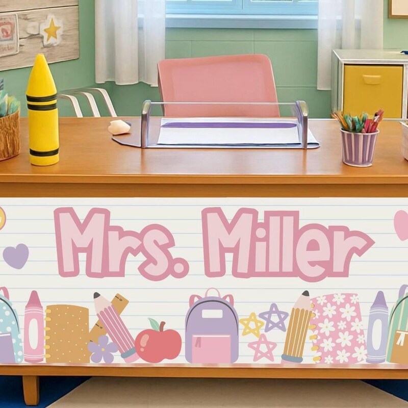 Teacher Desk Decal - Etsy