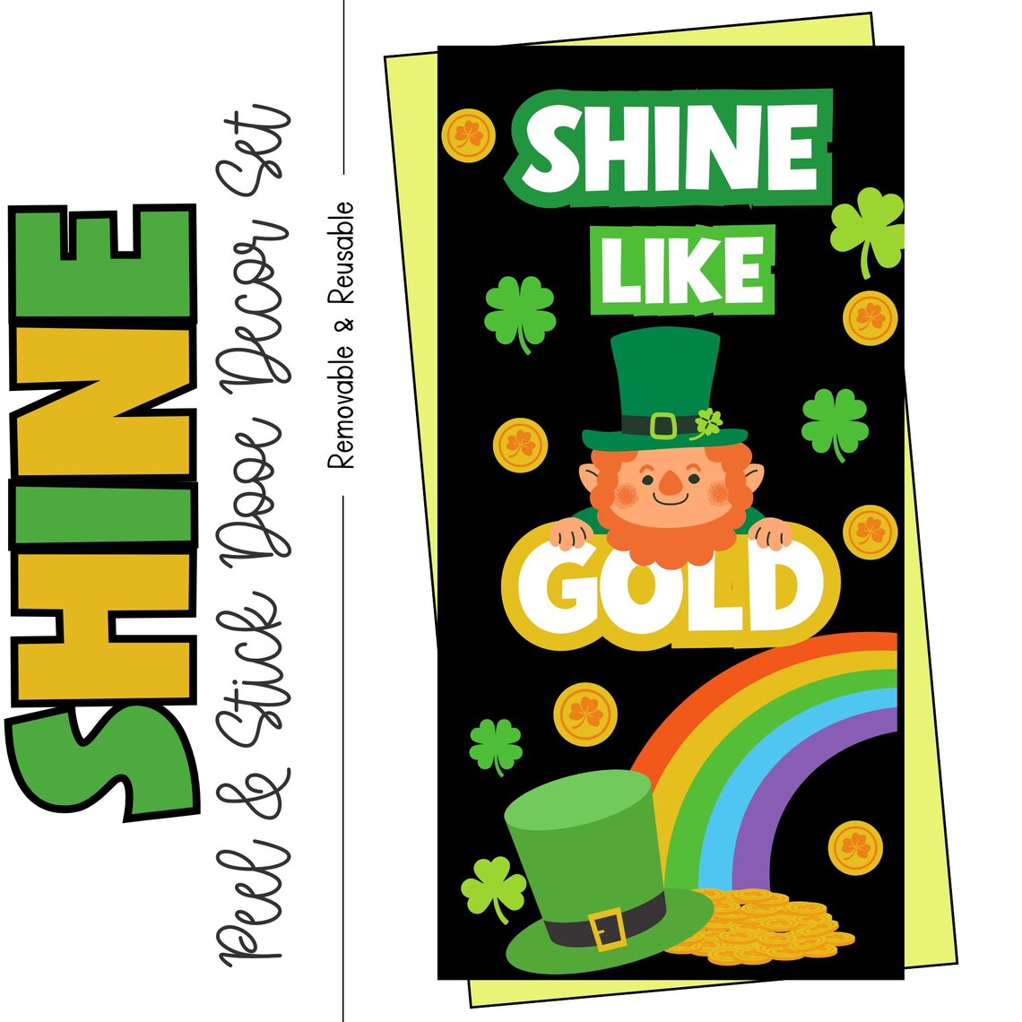 St. Patrick's Classroom Decor Peel and Stick Reusable Decals Teacher ...