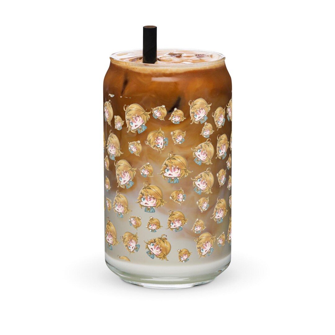 Dokibird Chibi Pattern Can-shaped Glass - Etsy
