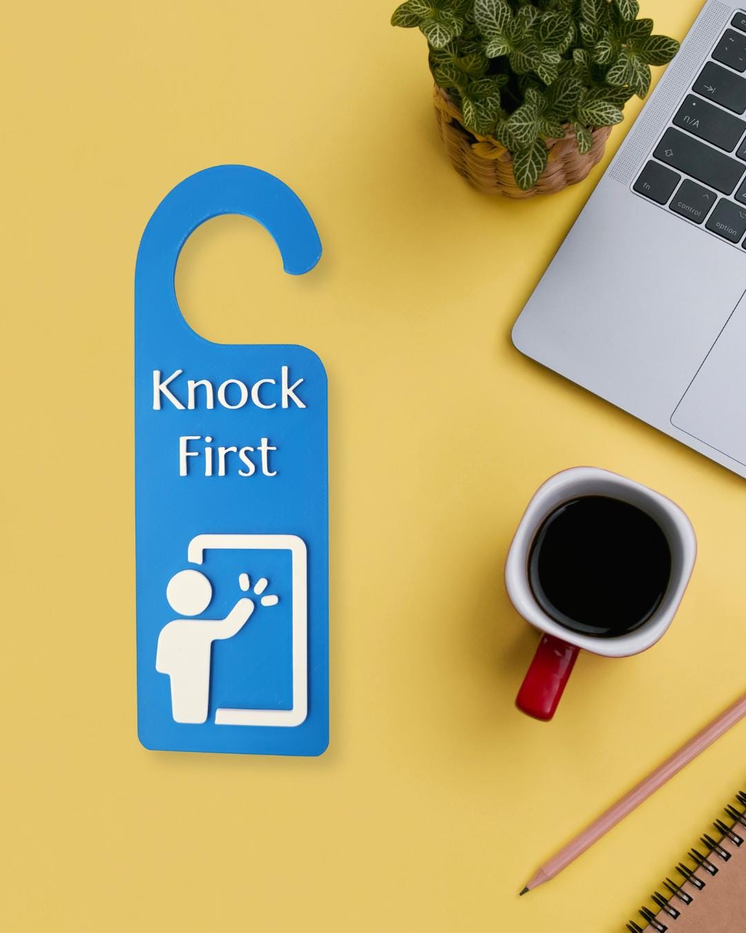 Knock First Door Hanger: Do Not Disturb Office Privacy Sign With ...