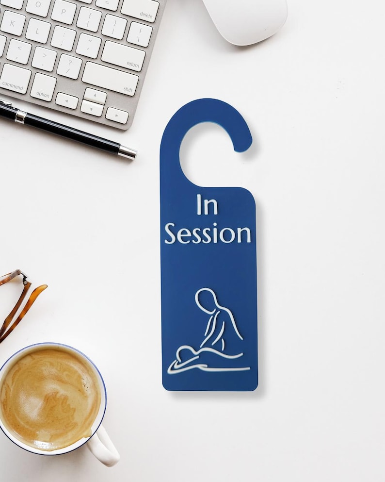 In Session Door Hanger – Spa & Therapy Room Sign, Do Not Disturb ...