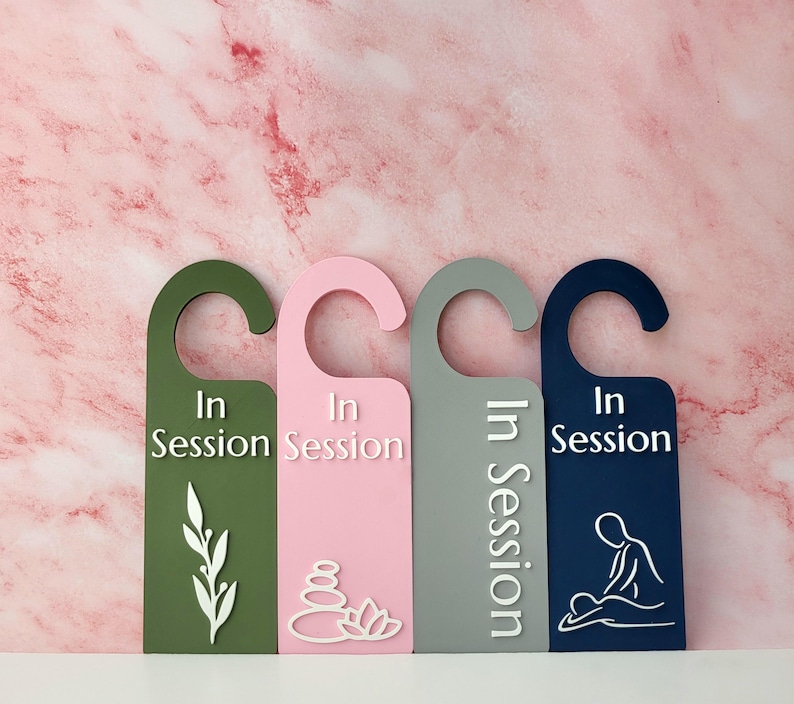 In Session Door Hanger – Spa & Therapy Room Sign, Do Not Disturb ...