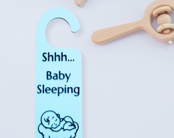 Baby Sleeping Door Sign - Etsy