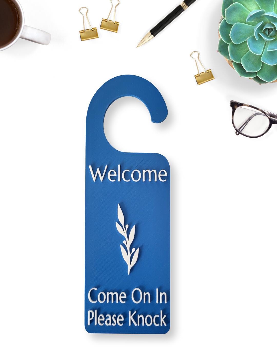 Welcome Door Hanger – Come in Please Knock Sign for Salons, Spas ...