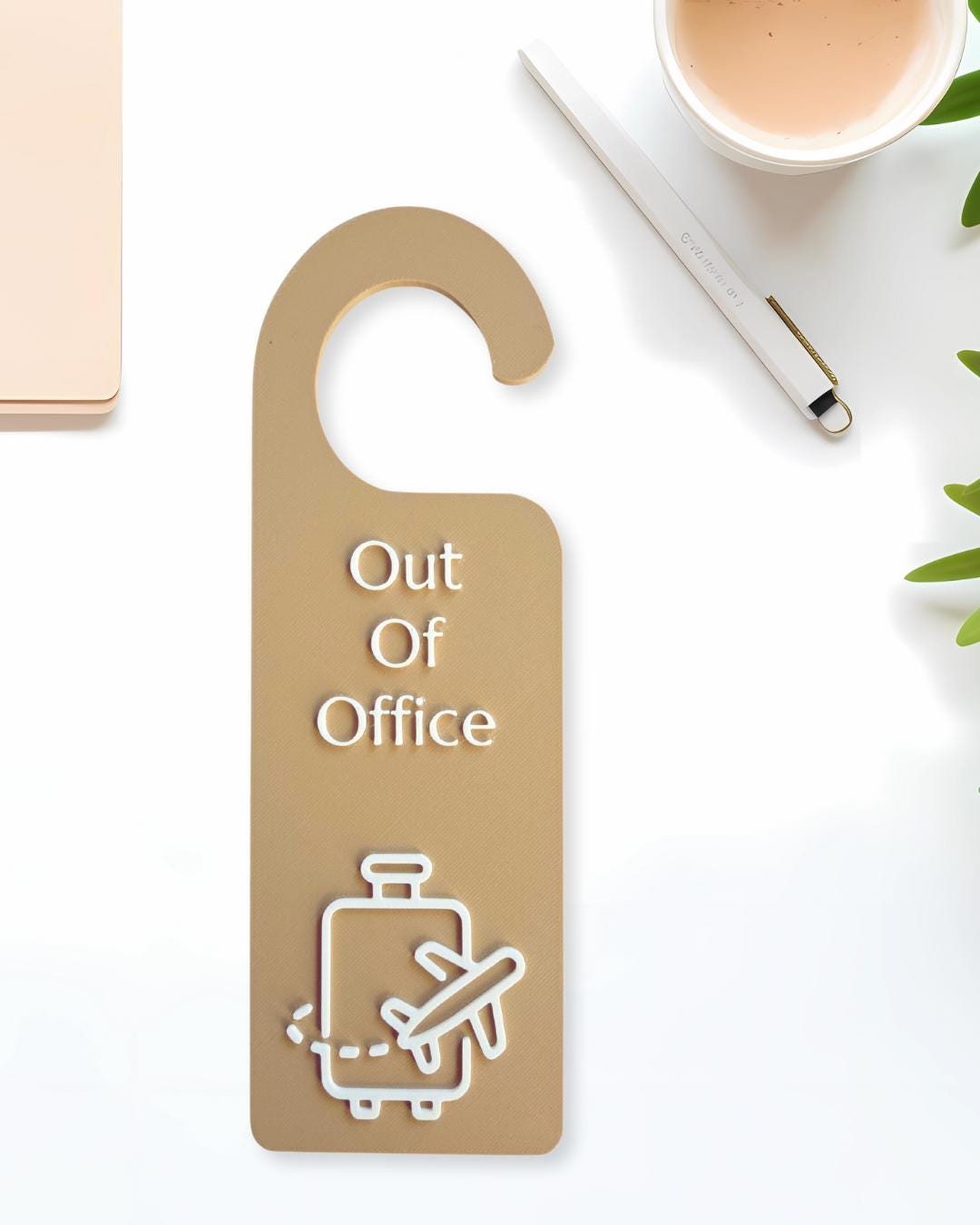 Travel Theme "out of Office" Door Sign: 3D Airplane & Suitcase - Etsy