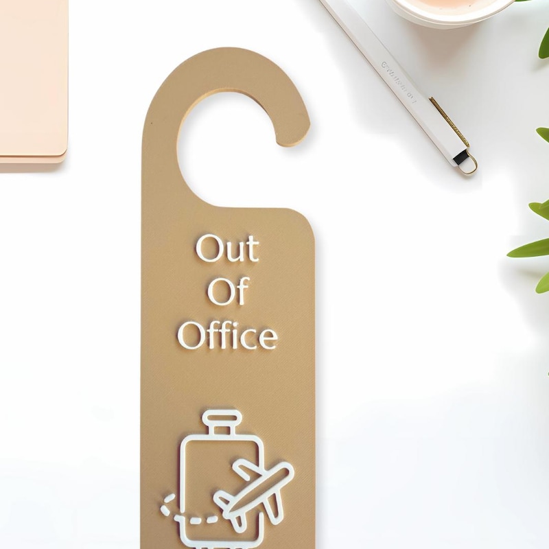 Out of Office Door Sign - Etsy