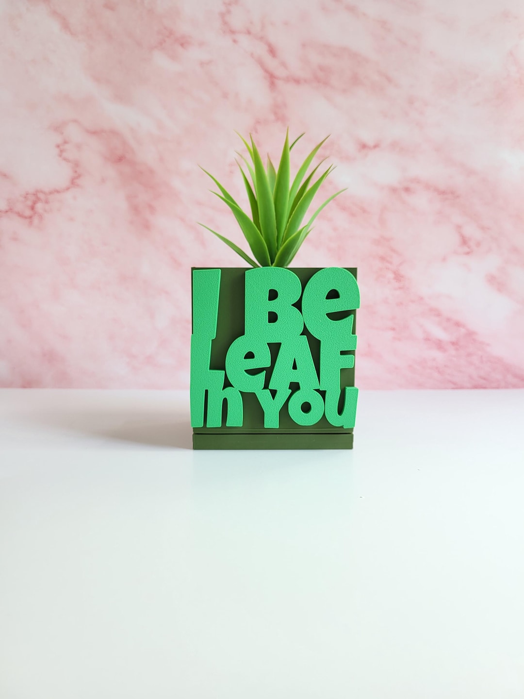 Positive Planter, 'I Be Leaf in You' Plant Pot for Indoor Houseplant ...