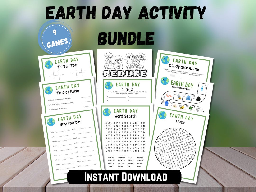 Earth Day Activity Bundle, Class Earth Day Activities, Earth Day Games ...