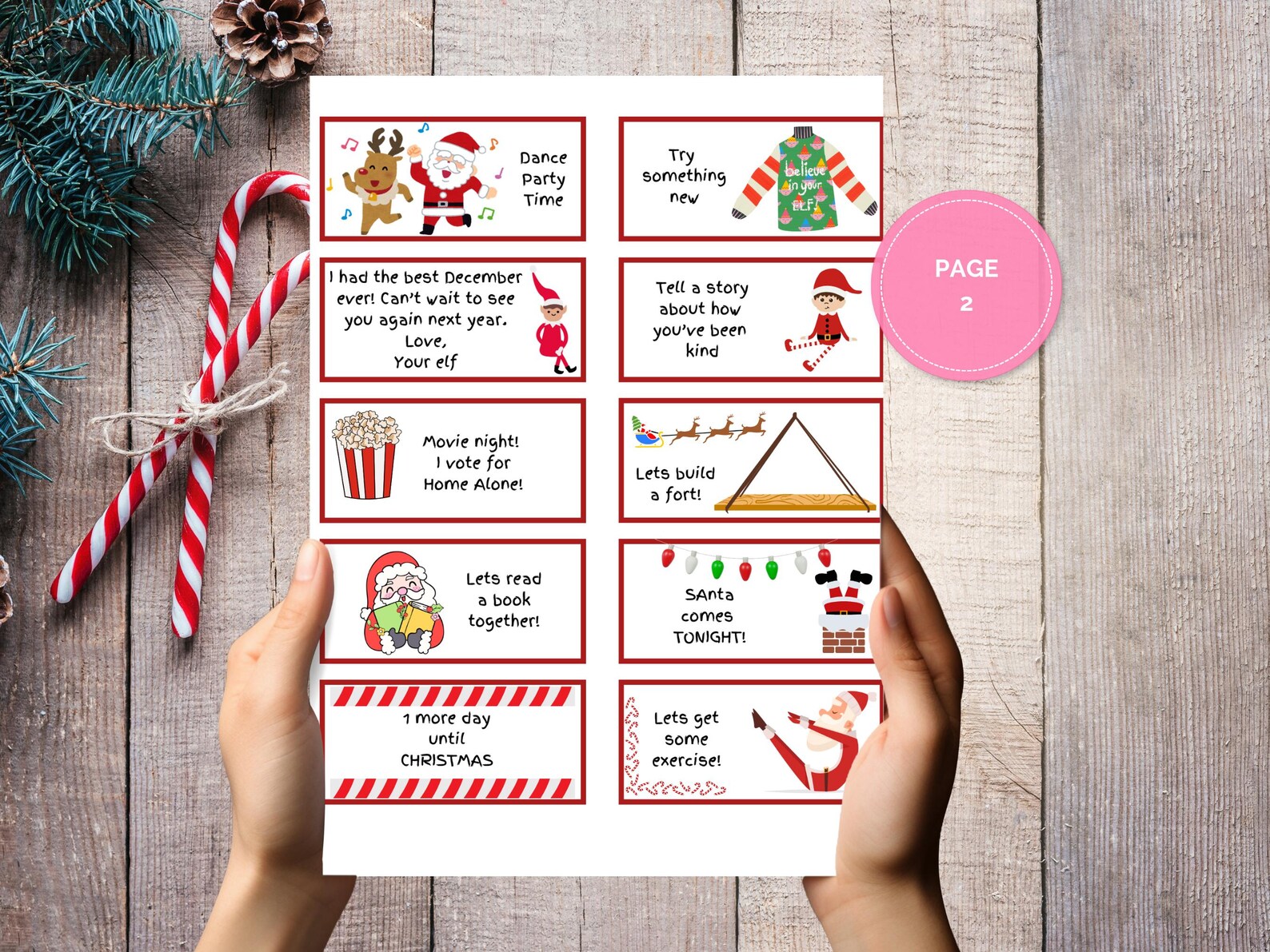 20 Elf on the Shelf Activity Cards, Printable Elf on the Shelf ...