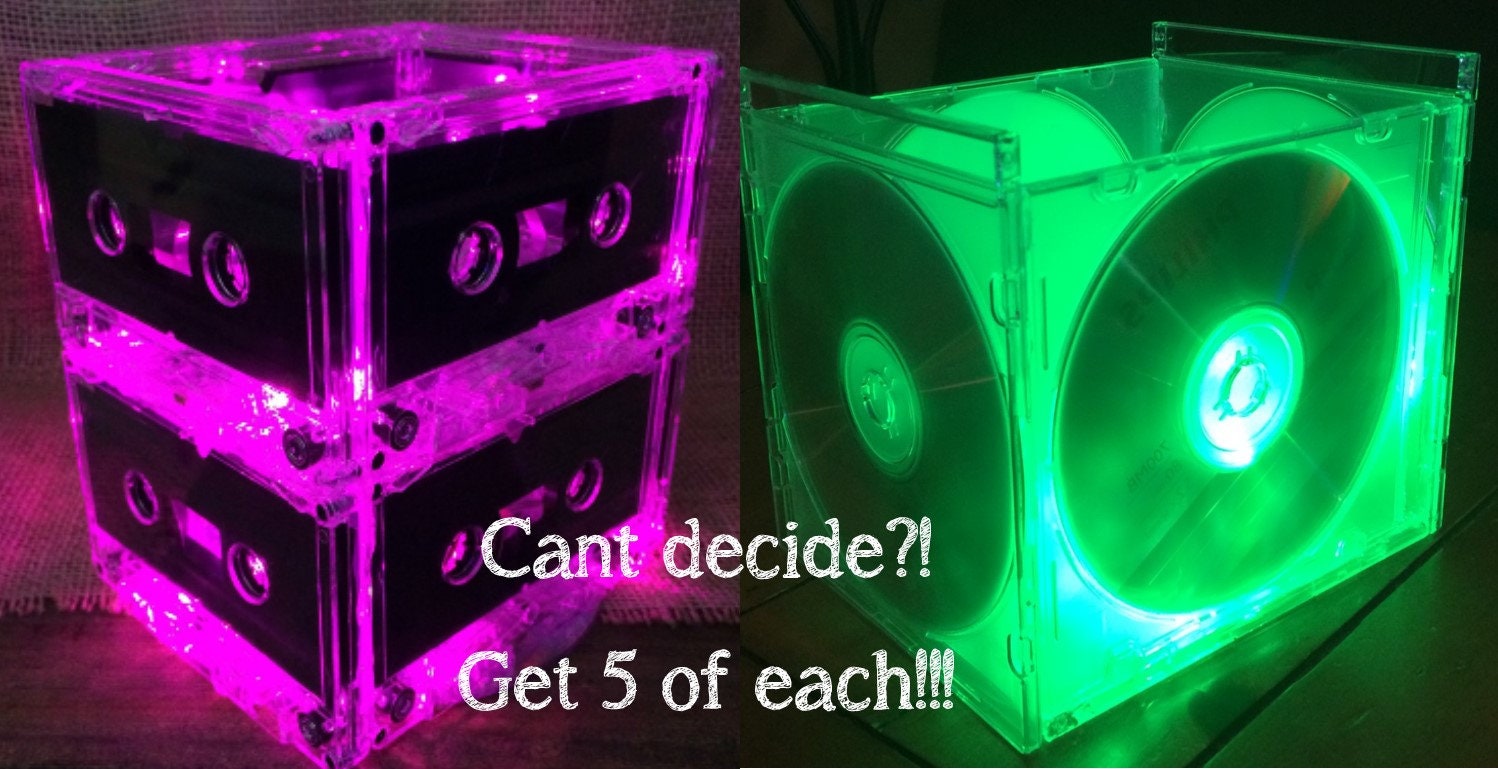 Total of 10 5 CD Centerpieces and 5 Cassette Centerpieces - Etsy