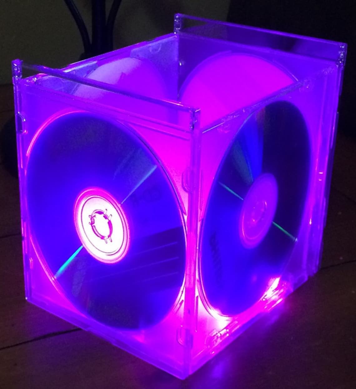 CD Case Centerpiece, CD Centerpiece, Lamp or Nightlight. 80's/90's or ...