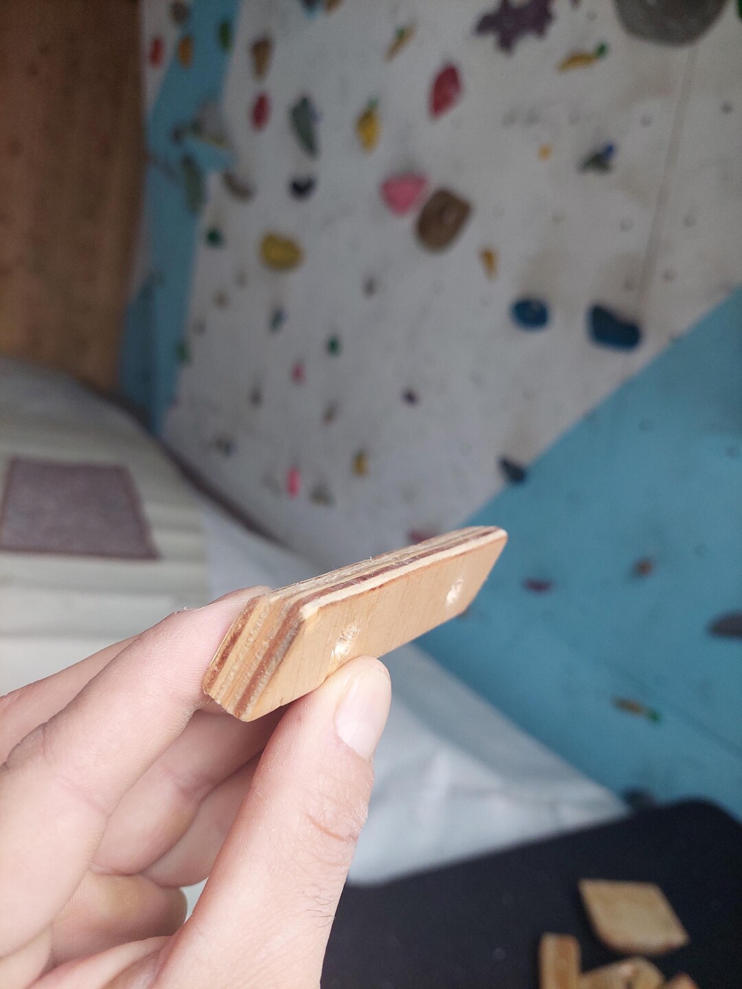 Wooden Climbing Holds Micro Crimps Edges 12mm. Incut Plywood Holds for ...