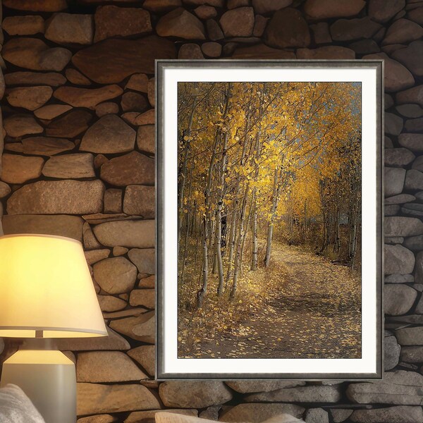 Aspen Tree Wall Art, Fall Decor, Colorado Art, Aspen Trees Fall, Gold ...