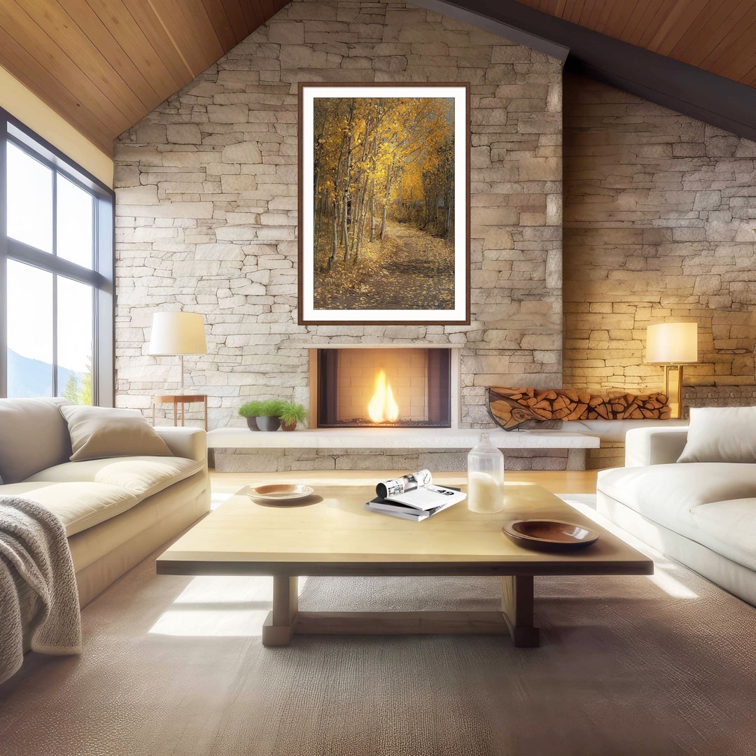 Fall Aspen Trees, Pathway, Fall Tree Decor, Colorado Art, Autumn ...