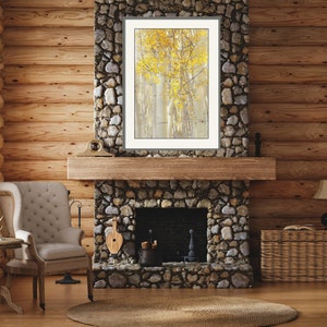 Aspen Tree Wall Art, Fall Decor, Colorado Art, Aspen Trees Fall, Bright ...