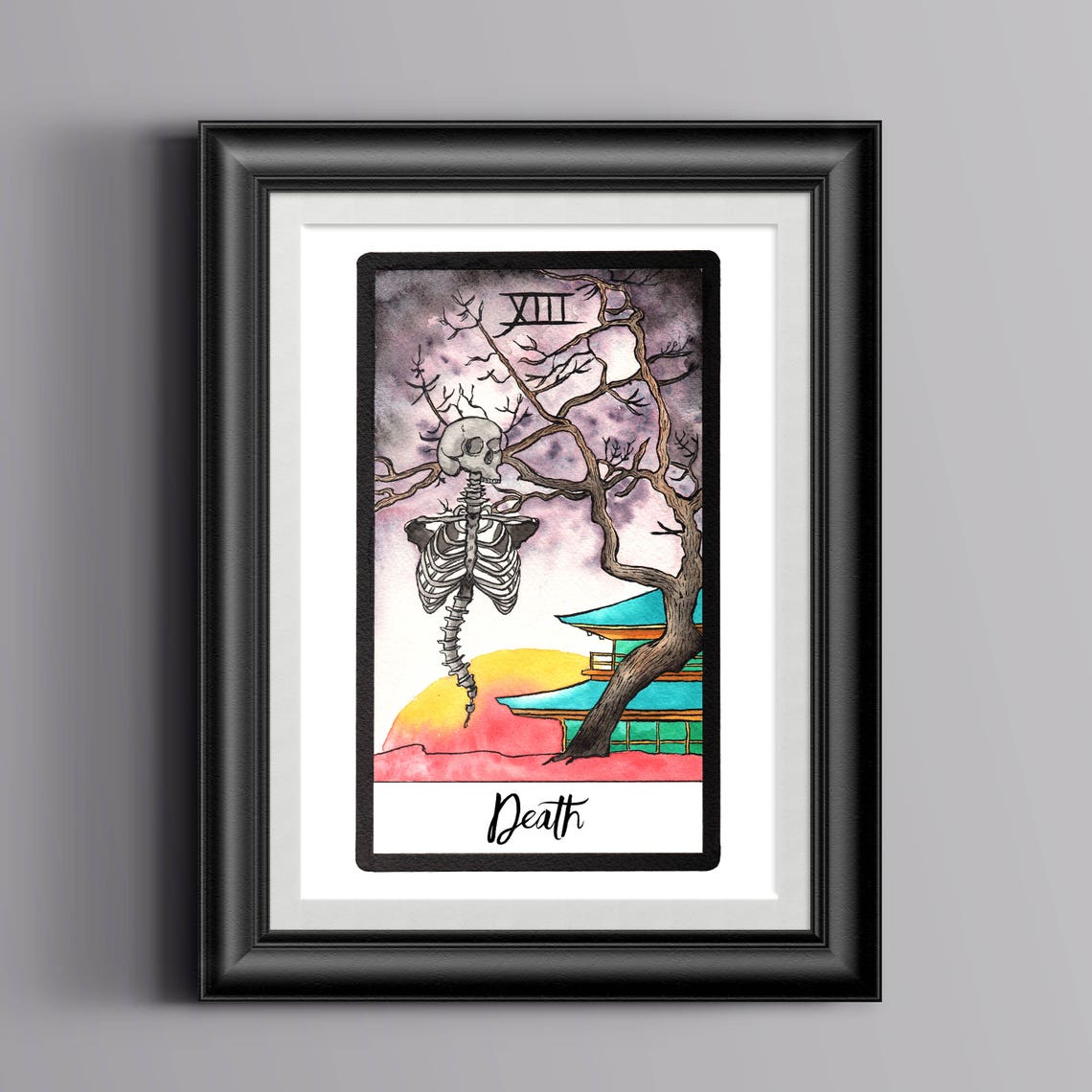 Death Card, Tarot Card Print, Occult Art, Occult Print, Animal Tarot ...