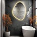 Asymmetric Modern Led Mirror, Aesthetic Living Room Mirror, Illuminated ...