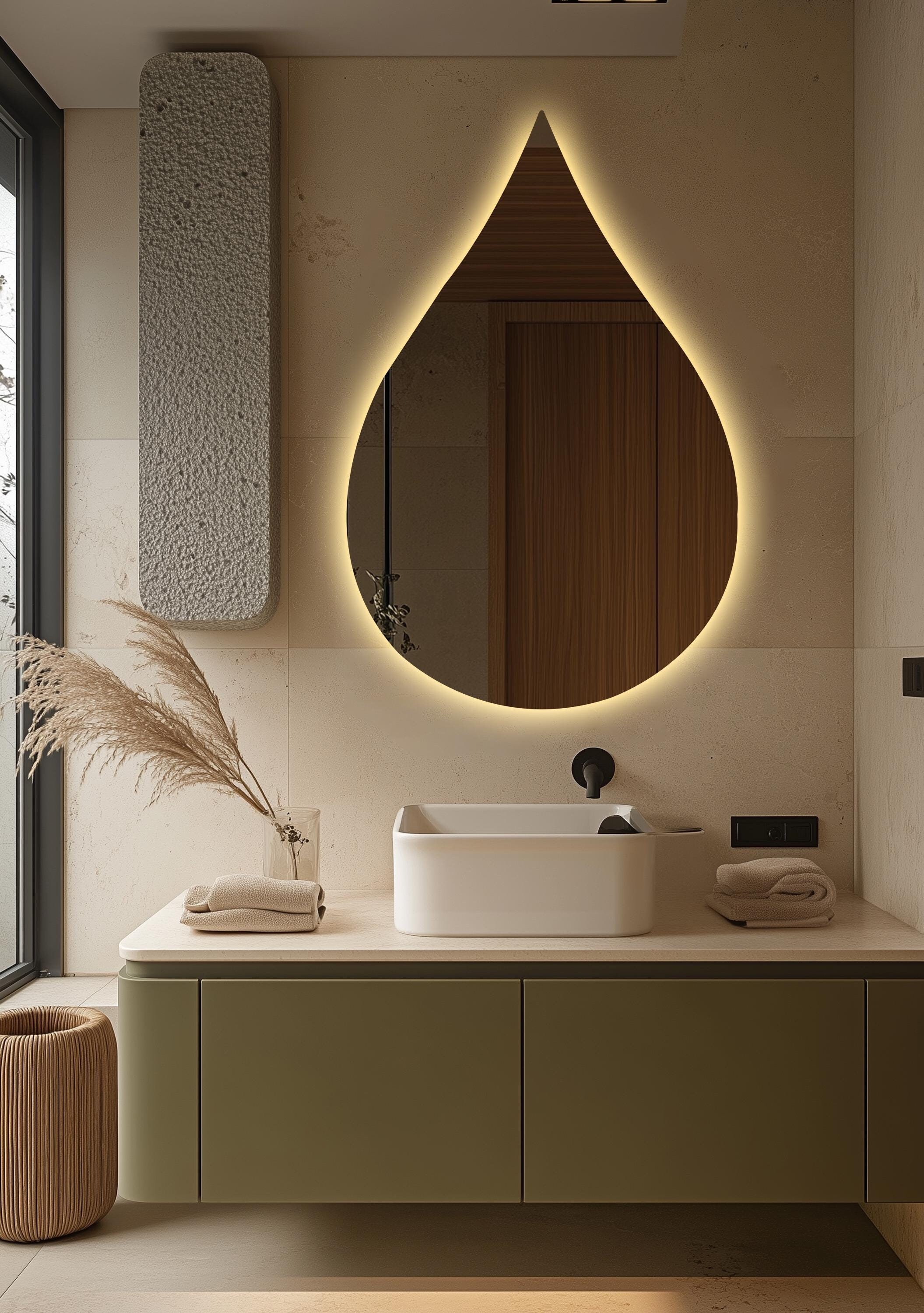 Raindrop Led Mirror, Luxury Illuminated Vanity Mirror, Backlit ...