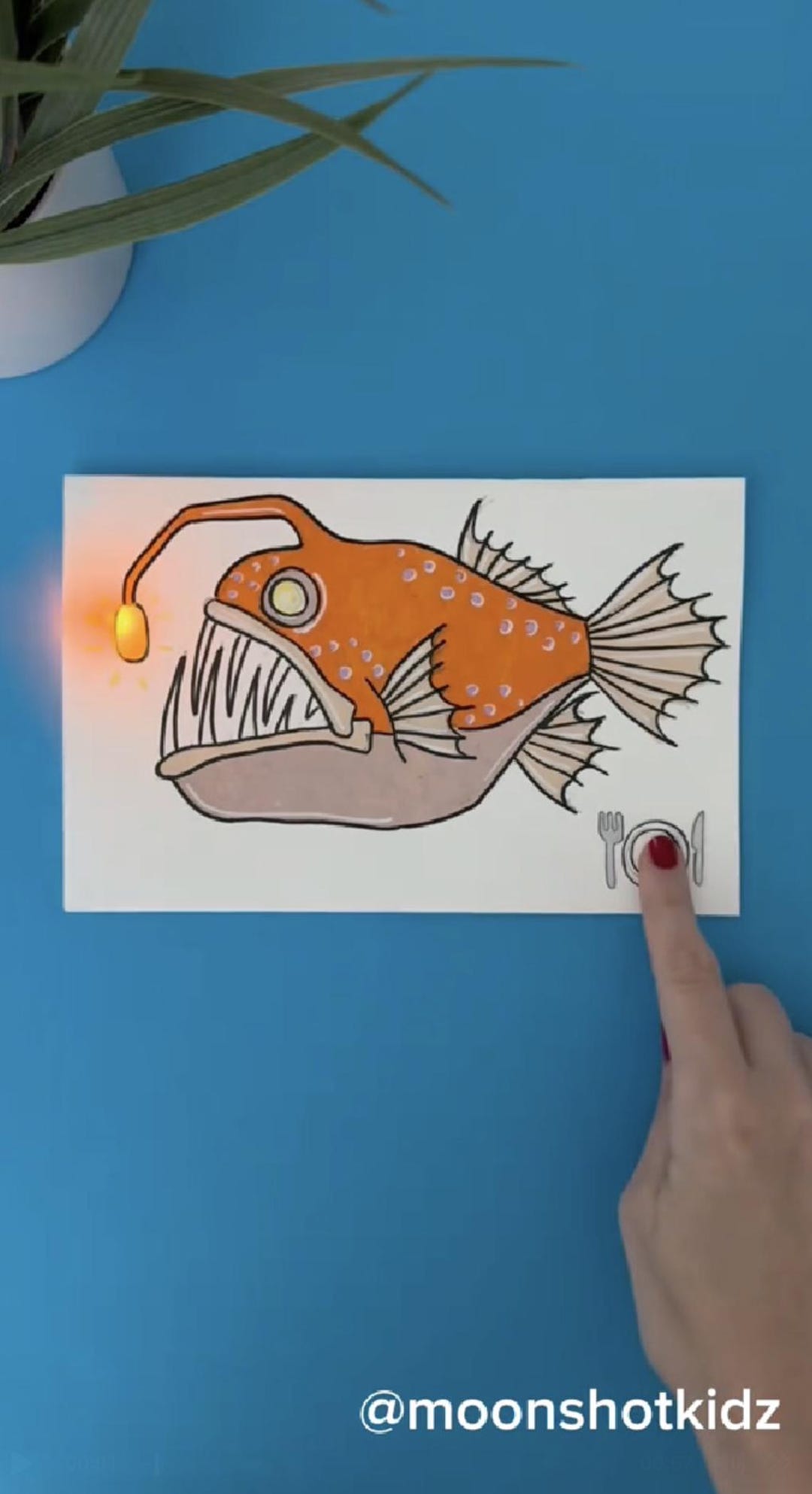 Moonshotkidz "anglerfish" Template & Instructions for Interactive Card ...