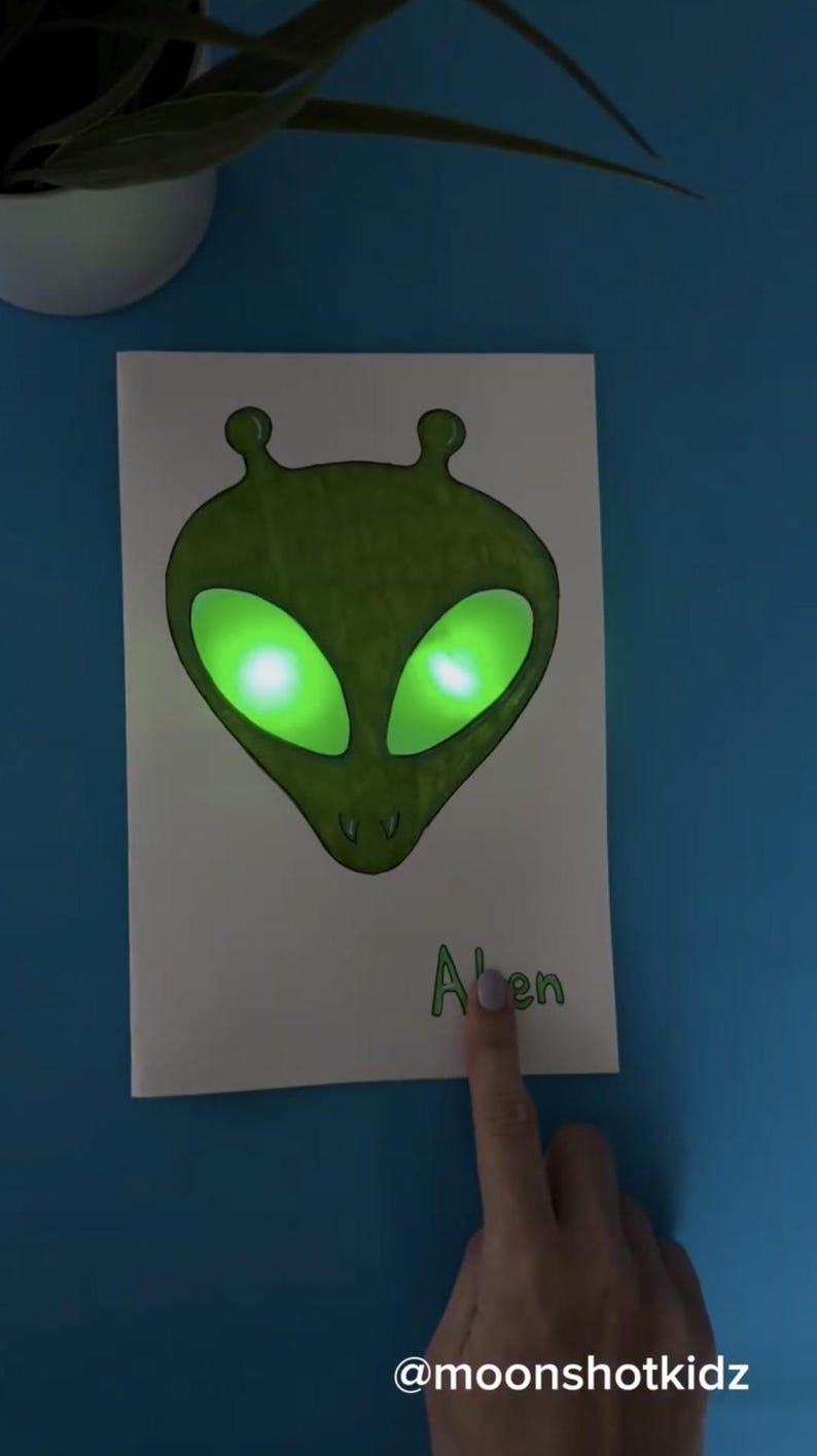Alien Life Form Interactive Card Template & Instructions (digital ...