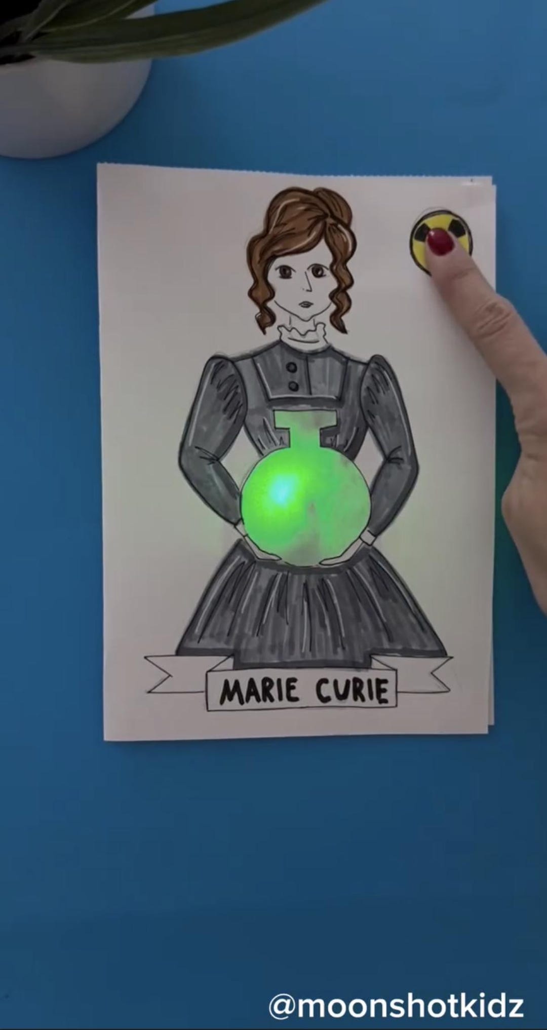 Moonshotkidz "marie Curie" Template & Instructions for Interactive Card ...