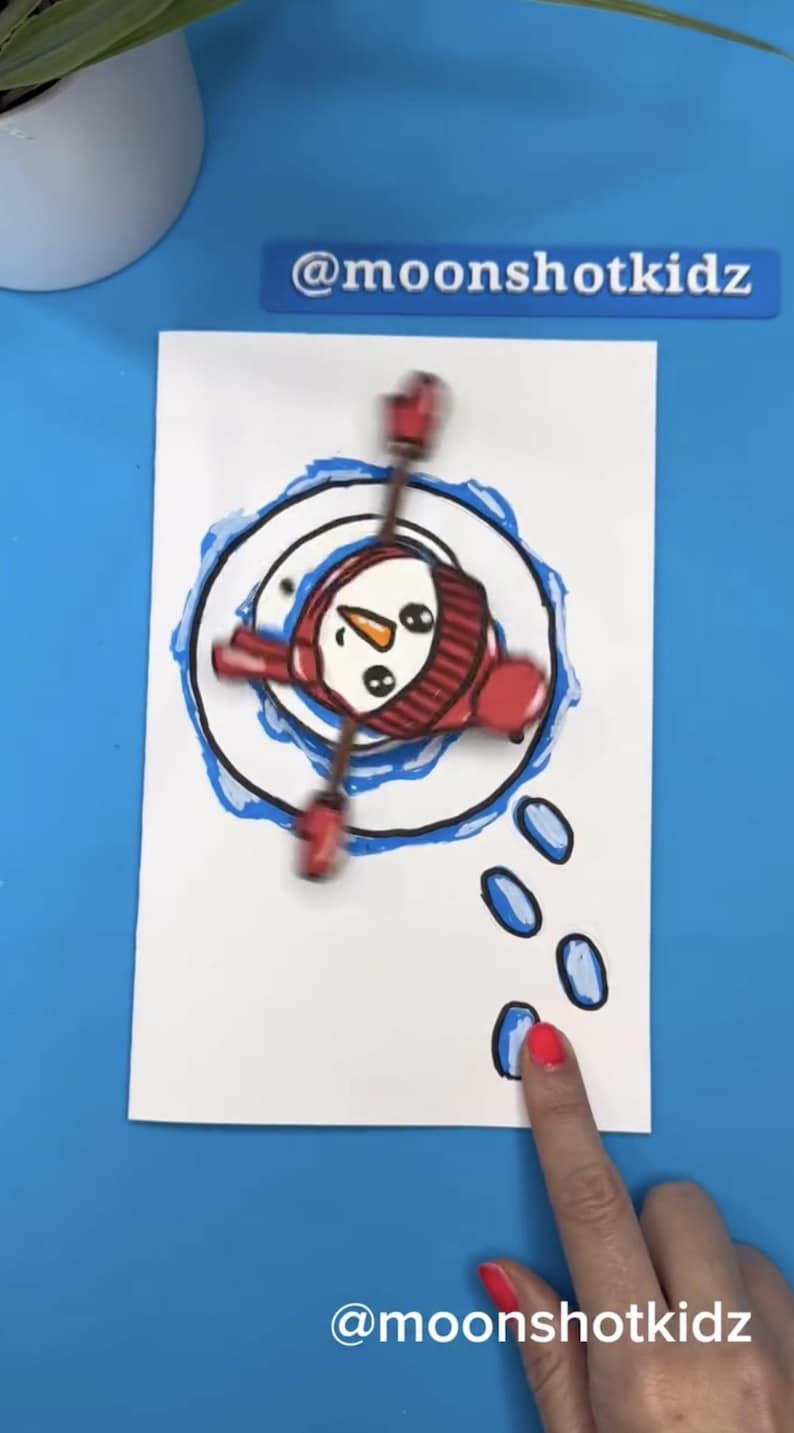 Moonshotkidz Joyful Snowman Template Instructions Interactive Card ...