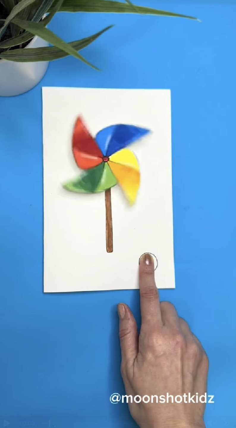 Interactive Pinwheel Card Template: DIY STEAM Project (digital Download ...