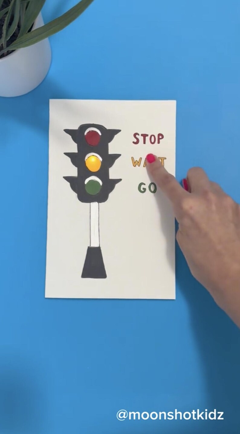 Traffic Light Card Template & Instructions, STEAM DIY Project - Etsy