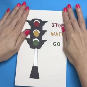 Traffic Light Card Template & Instructions, STEAM DIY Project - Etsy
