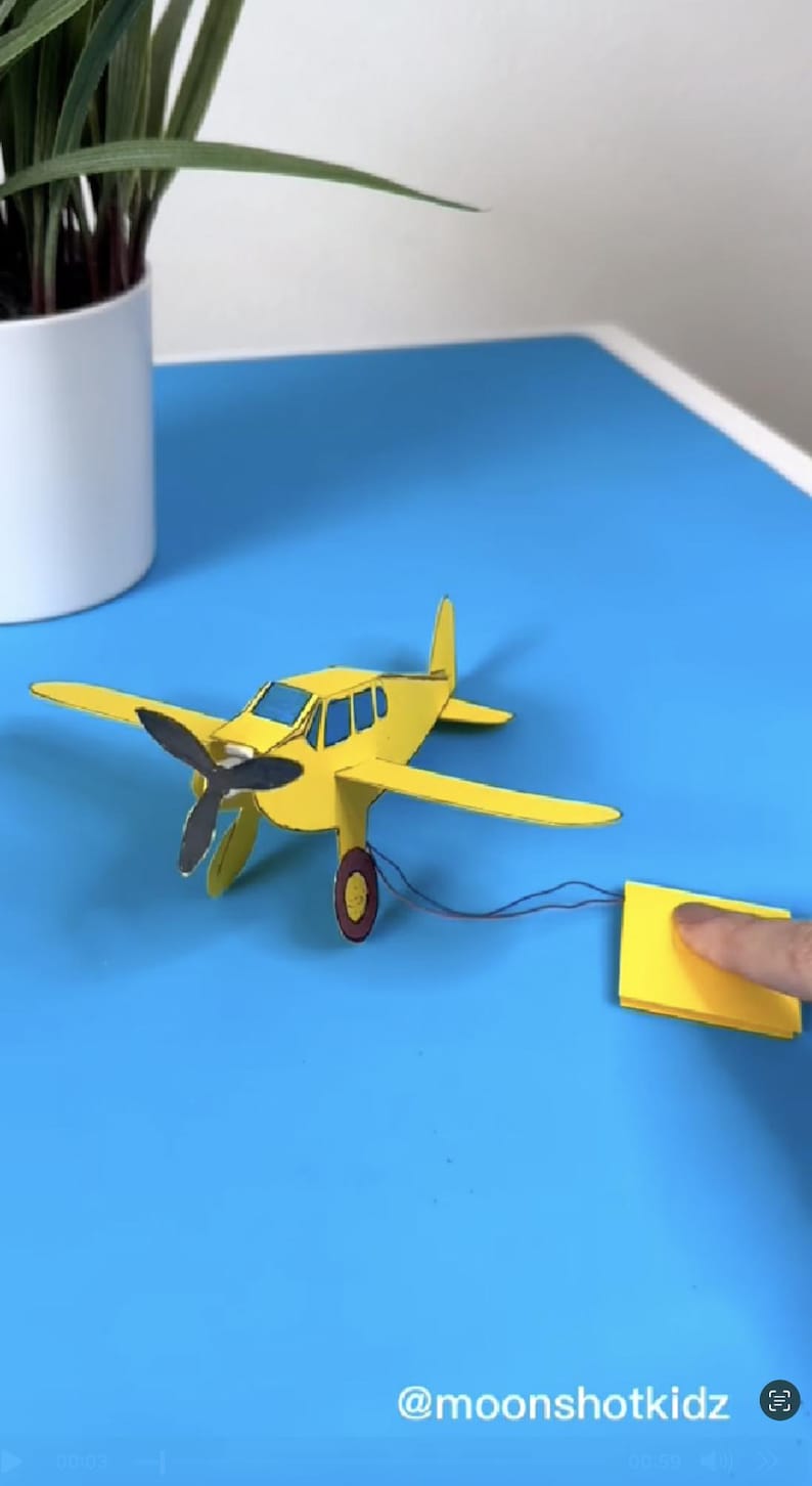Moonshotkidz "3d Paper Airplane Model" Template & Instructions for ...