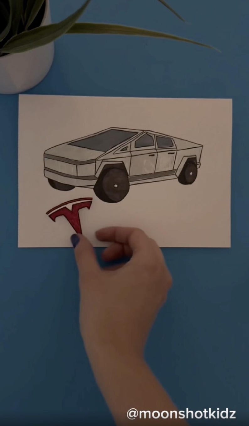 Moonshotkidz "tesla Cybertruck" Template & Instructions for Interactive ...