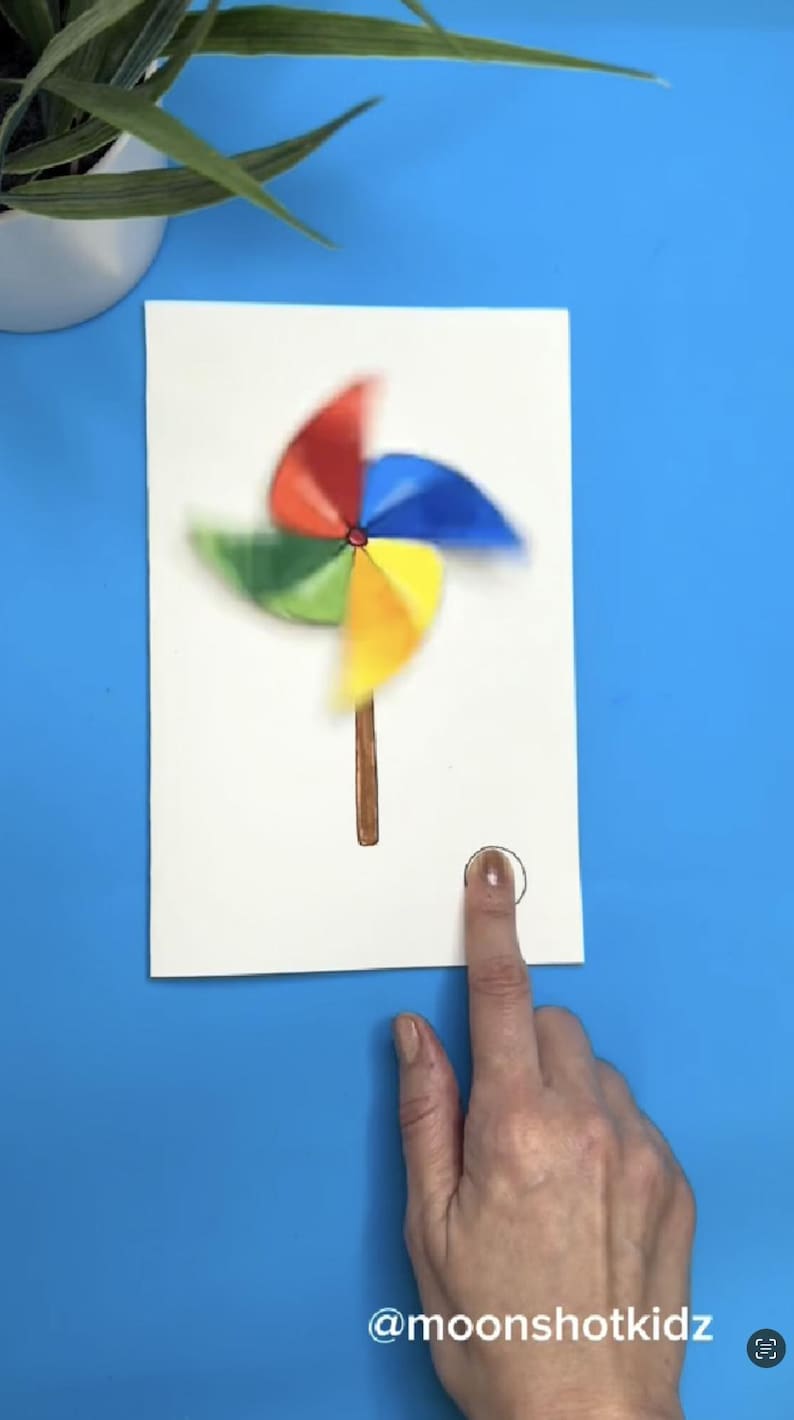 Interactive Pinwheel Card Template: DIY STEAM Project (digital Download ...
