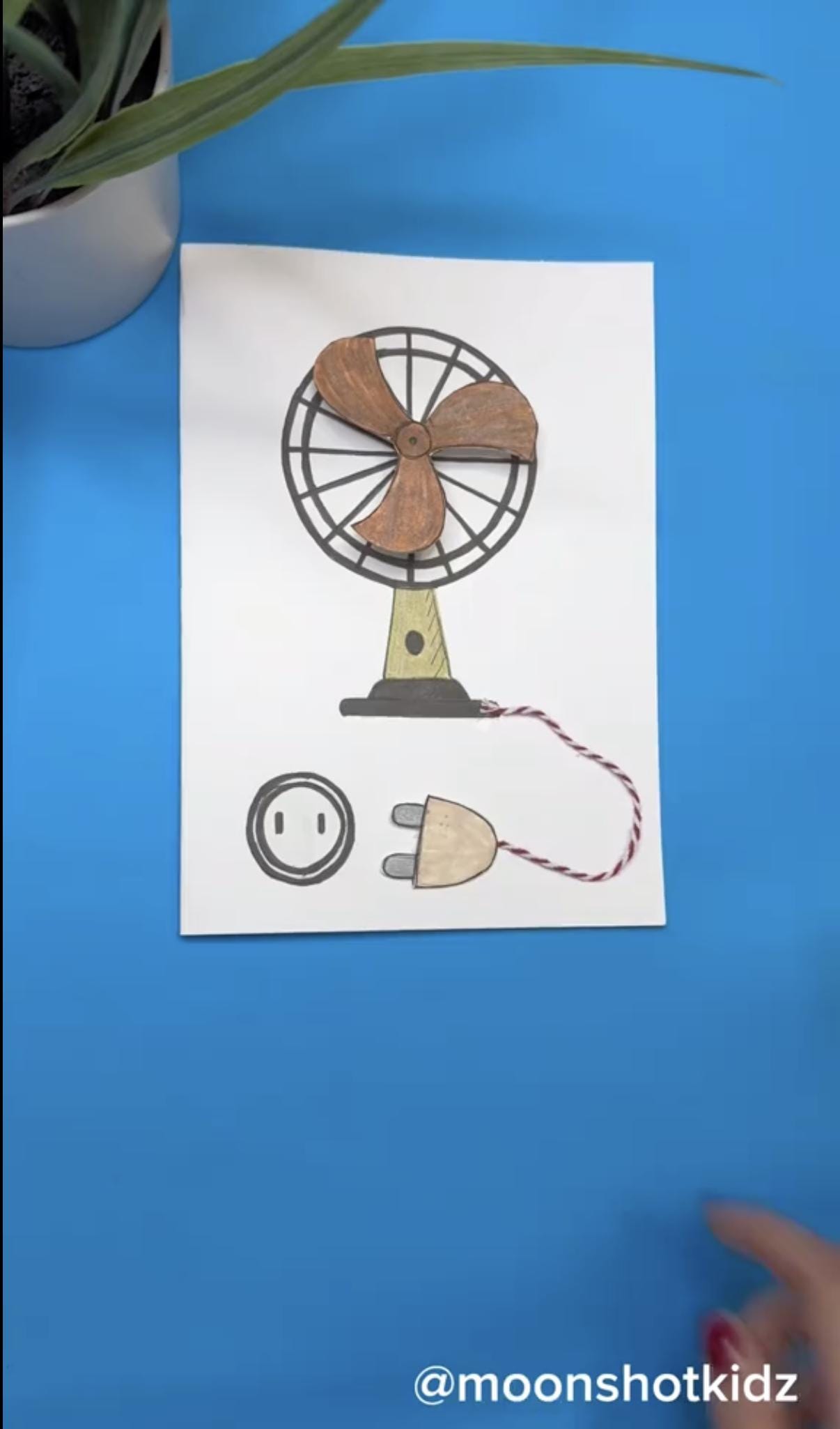Spinning Fan Interactive Card Template – Paper Electronics STEAM ...