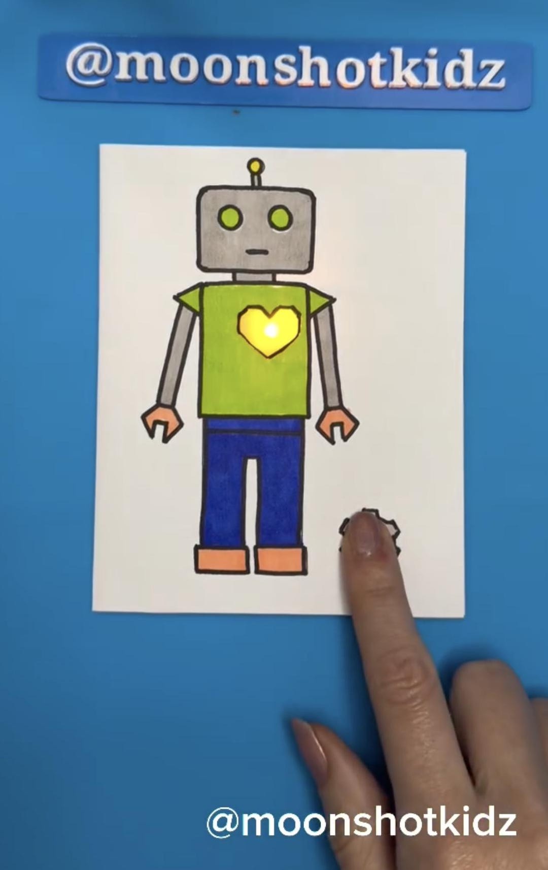 Moonshotkidz Mini Robot Interactive Card: STEAM DIY Paper Electronics ...