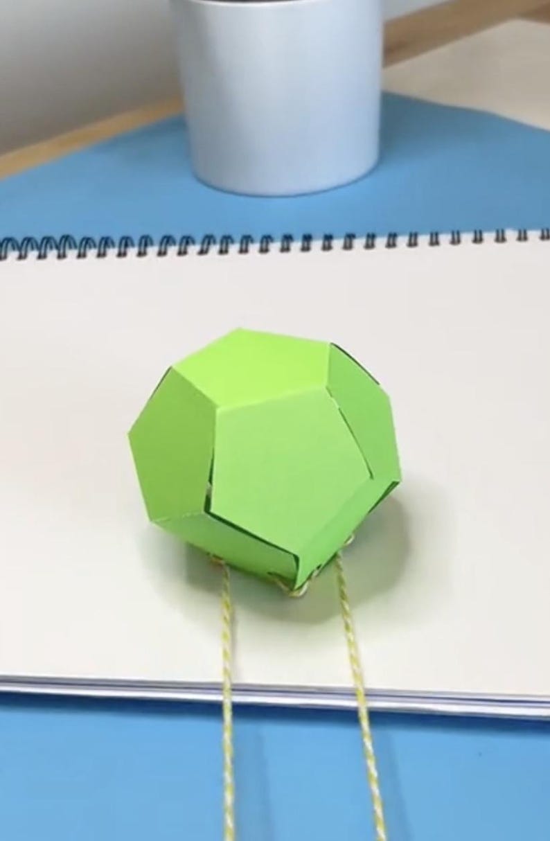 Moonshotkidz Ten (10) Pull up Nets of 3D Shapes STEAM Paper Crafts for ...