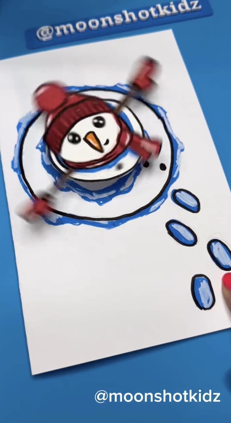 Moonshotkidz Joyful Snowman Template Instructions Interactive Card ...