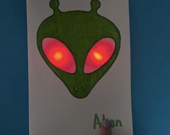Alien Life Form Interactive Card Template & Instructions (digital ...