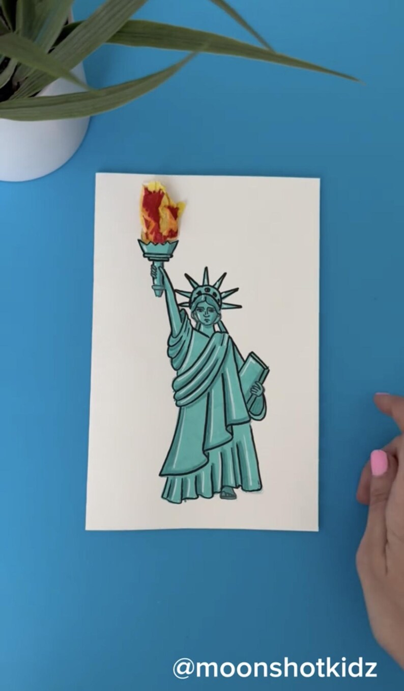 Statue of Liberty Interactive Card Template, STEAM DIY Project - Etsy