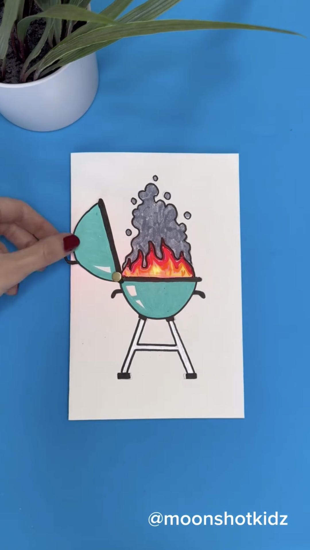 Interactive BBQ Grill Card Template, Paper Electronics STEM Project ...