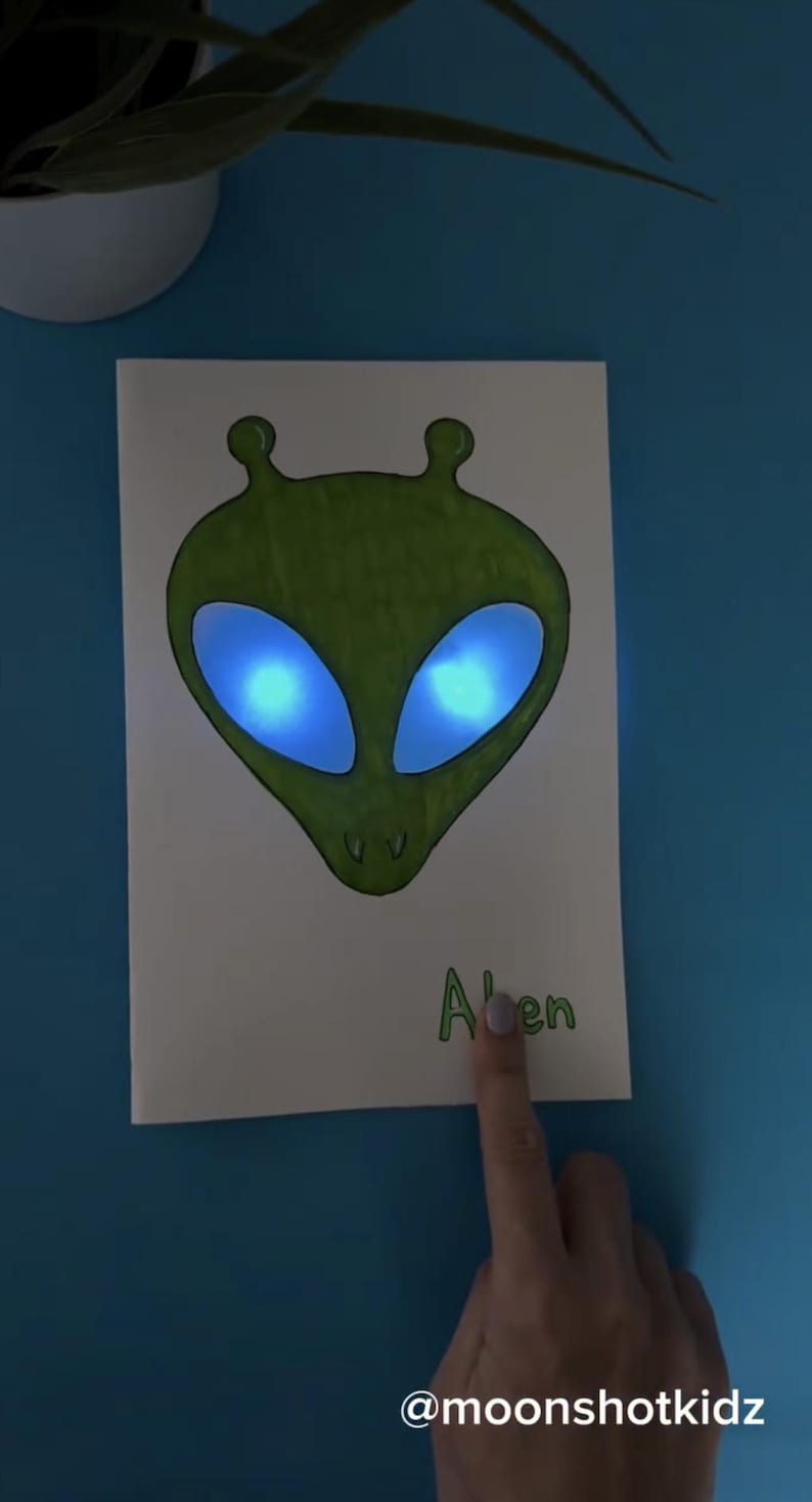 Alien Life Form Interactive Card Template & Instructions (digital ...