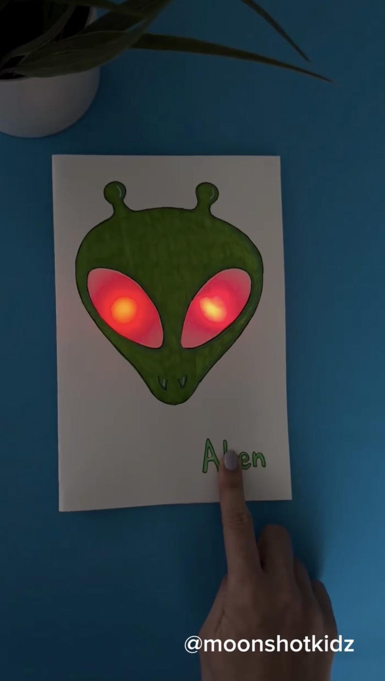 Alien Life Form Interactive Card Template & Instructions (digital ...