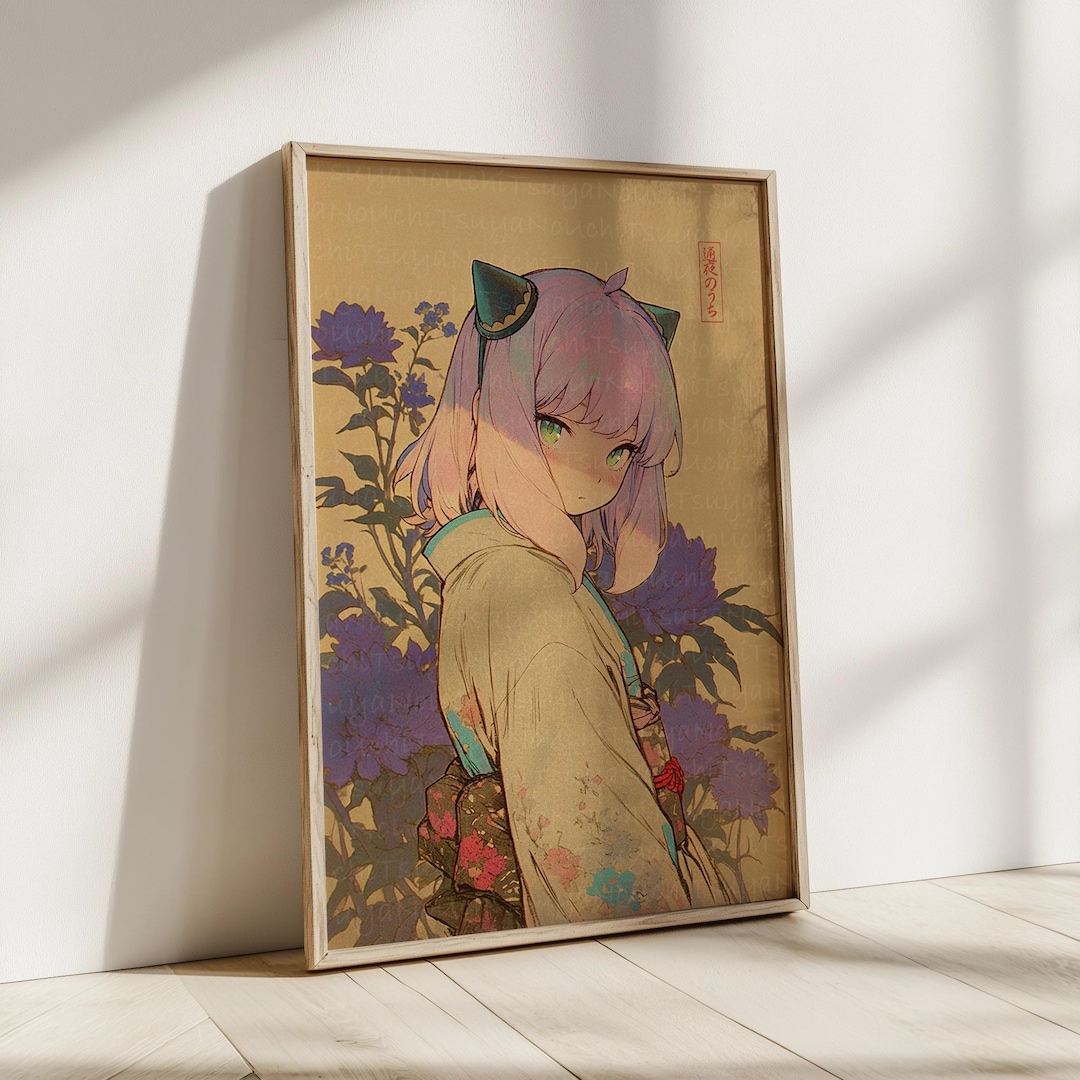 Anya Forger Art Print · Spy X Family Wall Art · Japanese Ukiyo-e Style ...