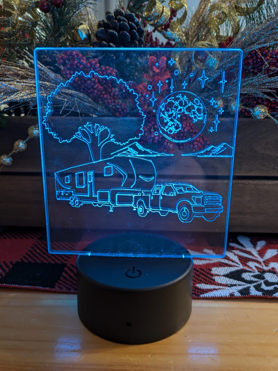 Acrylic Tile With LED Light Base With Remote and USB Cord Included ...