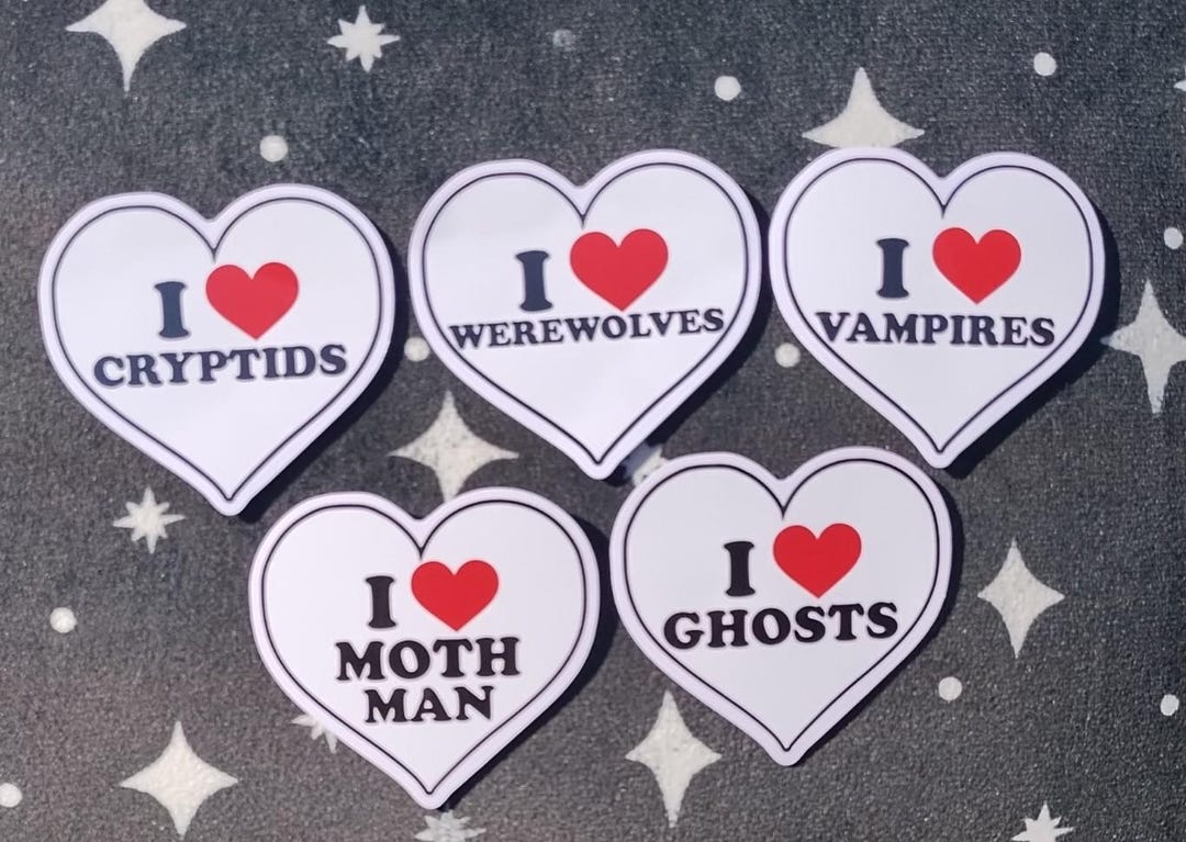 I Heart Monsters Stickers | 2.5 IN. Vinyl Stickers | Monster Lovers - Etsy