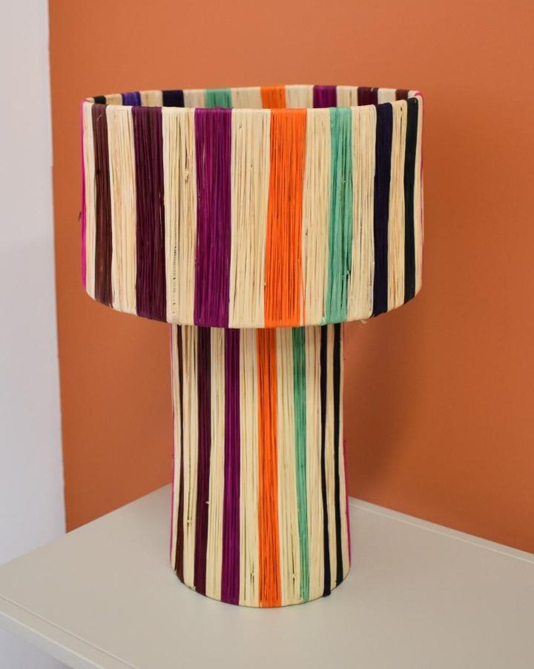 Tabel Lamp Raffia Natural Lamp Raffia Light Raffia Lighting Woven ...