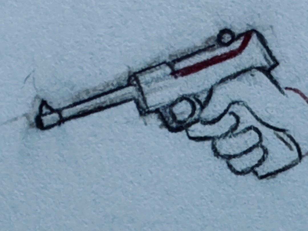 Tintin Animation Production Illustration - Jurgen’s Luger Pistol ...