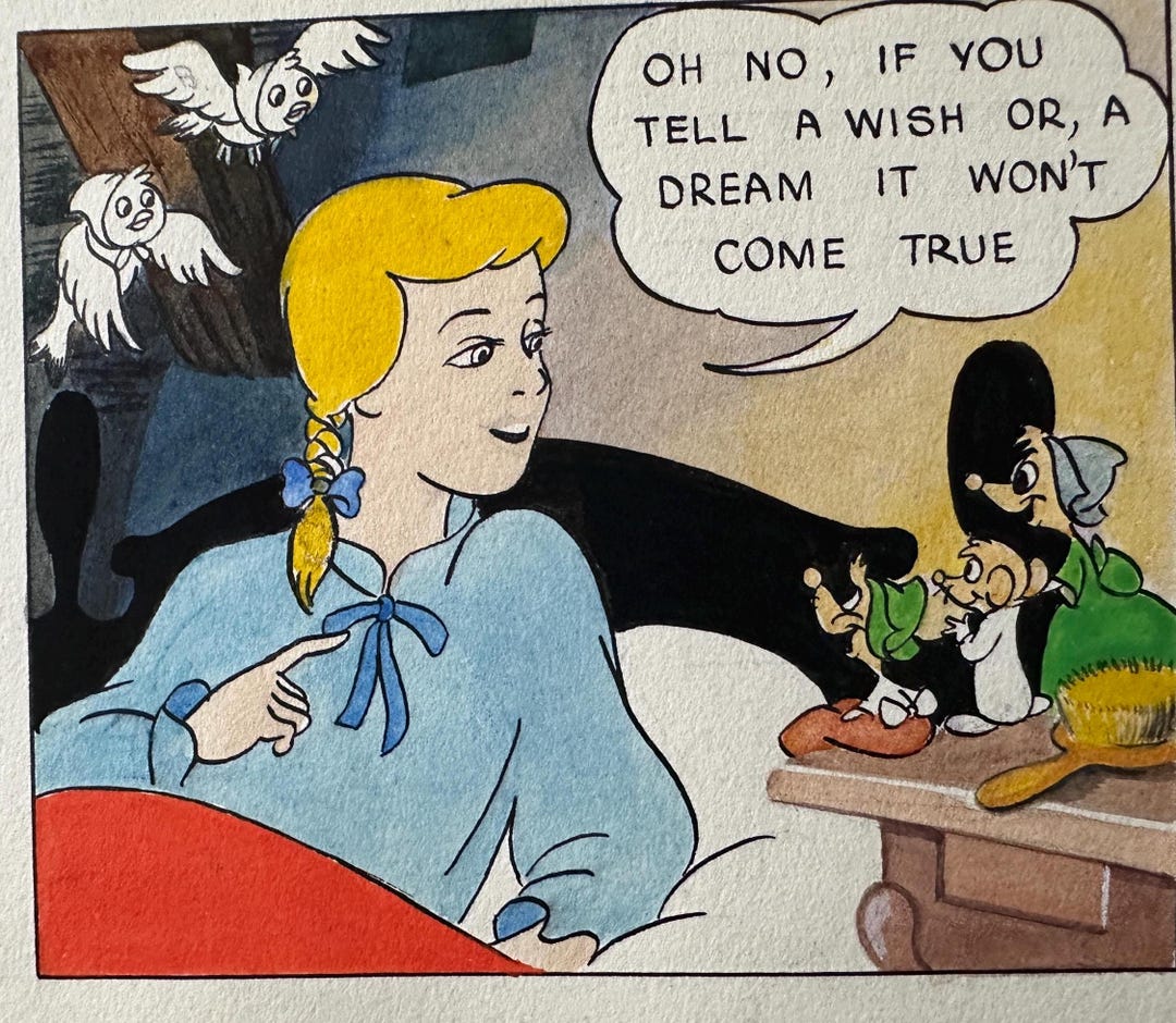 DISNEY - Cinderella Comic Strip Illustration Art - Single Sided - Etsy